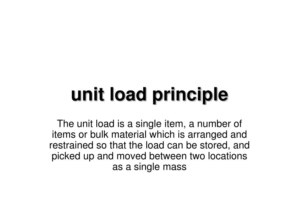PPT - unit load principle PowerPoint Presentation, free download - ID ...
