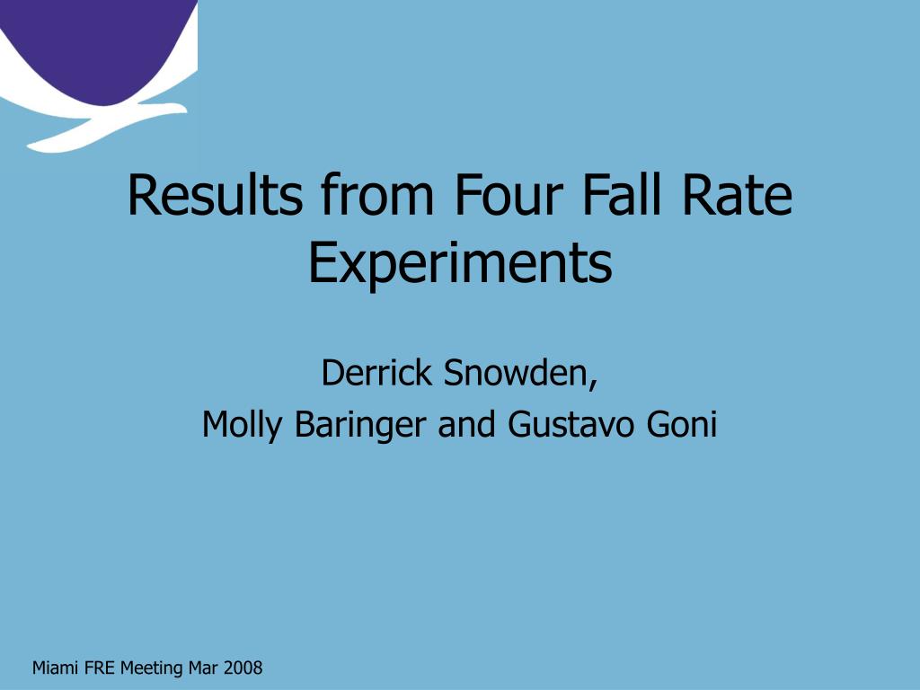 PPT - Optimizing Fall Rate Experiments for Depth Correction in Ocean ...