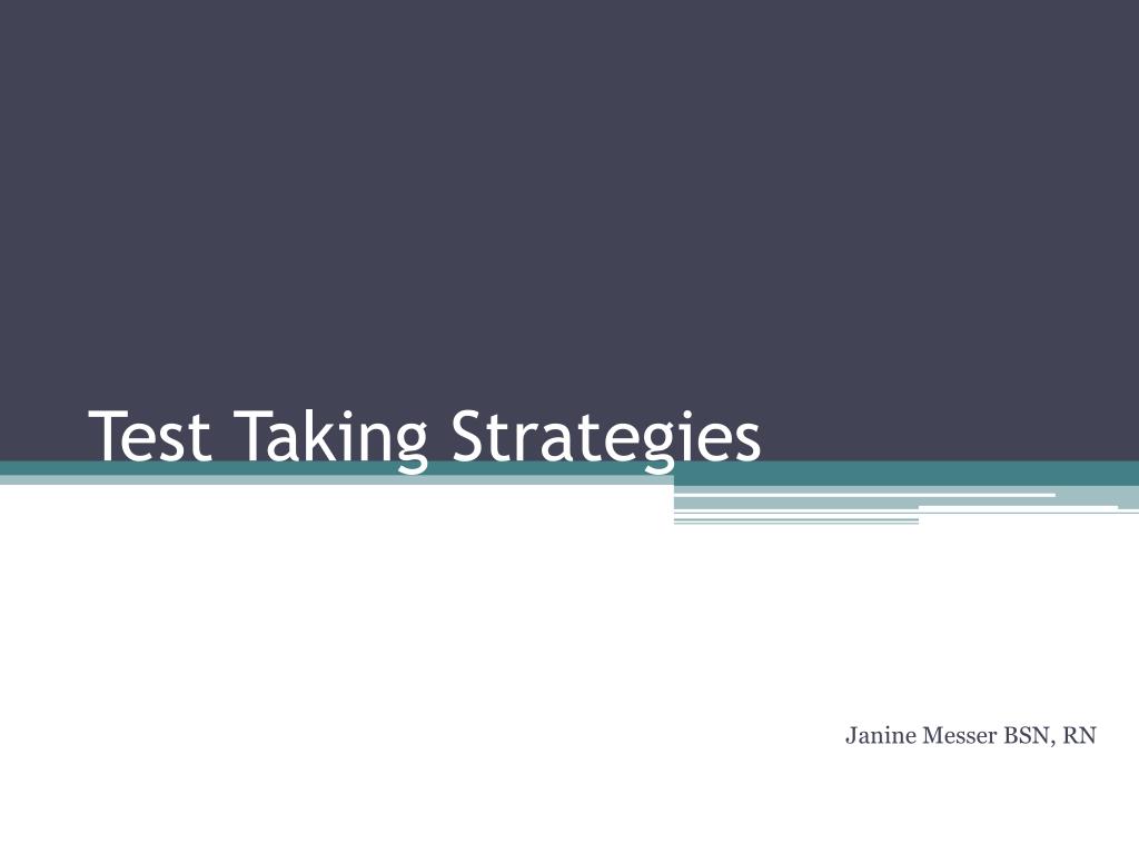 PPT - Test Taking Strategies PowerPoint Presentation, free download ...