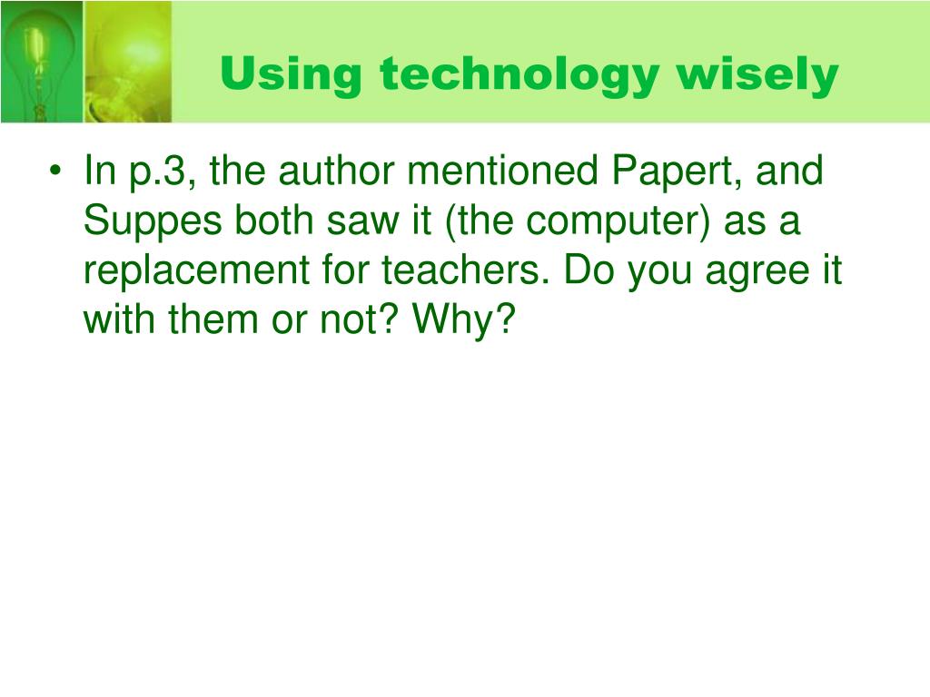 PPT - Using technology wisely PowerPoint Presentation, free download ...