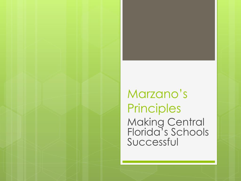 PPT - Marzano’s Principles PowerPoint Presentation, free download - ID ...