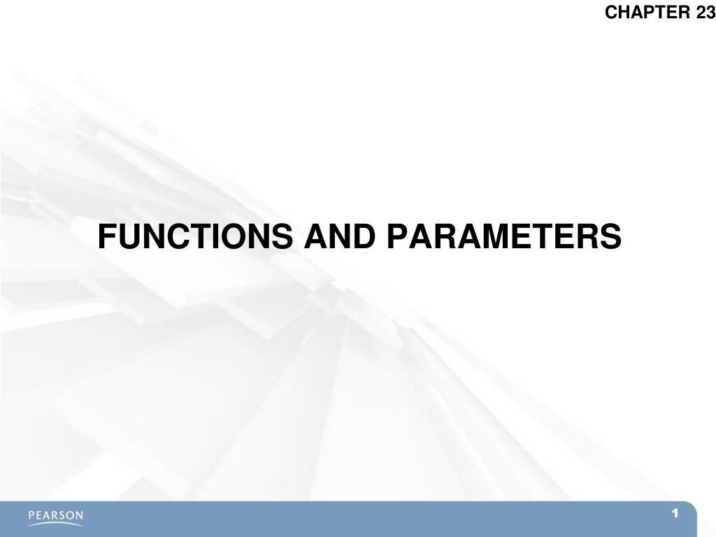 PPT - FUNCTIONS AND PARAMETERS PowerPoint Presentation, free download ...