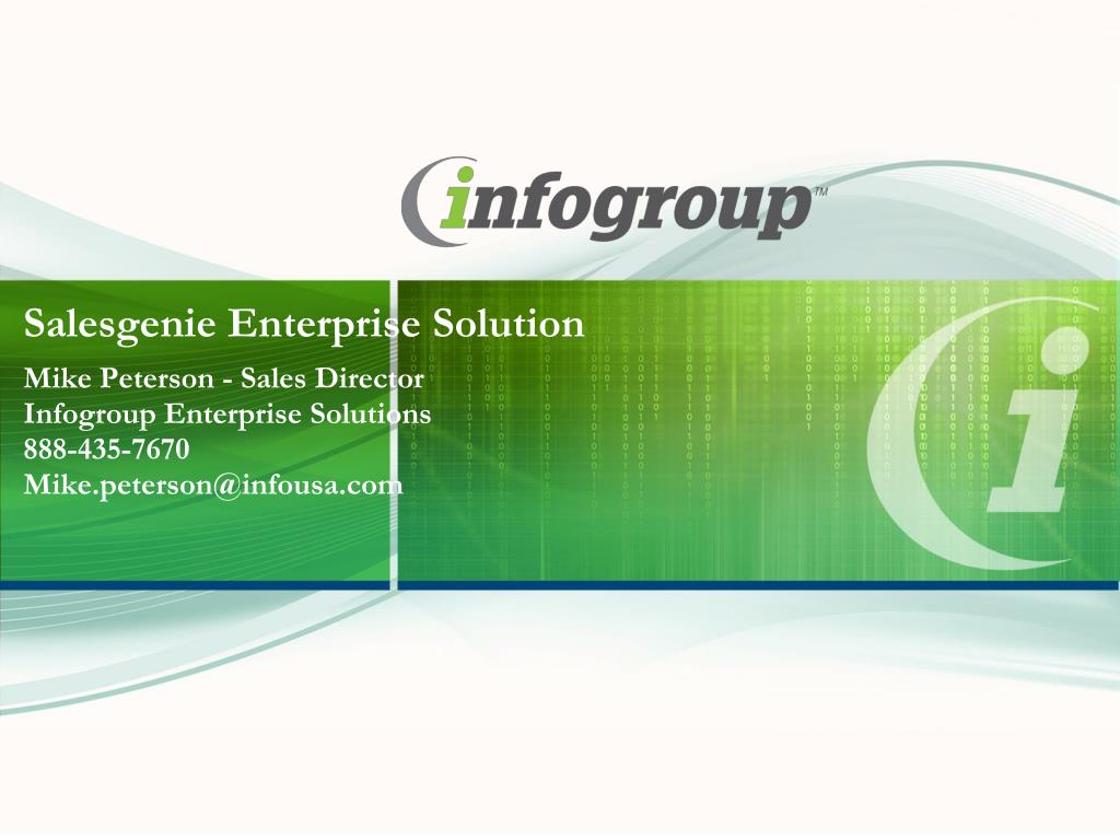 PPT - Salesgenie Enterprise Solution PowerPoint Presentation, free ...