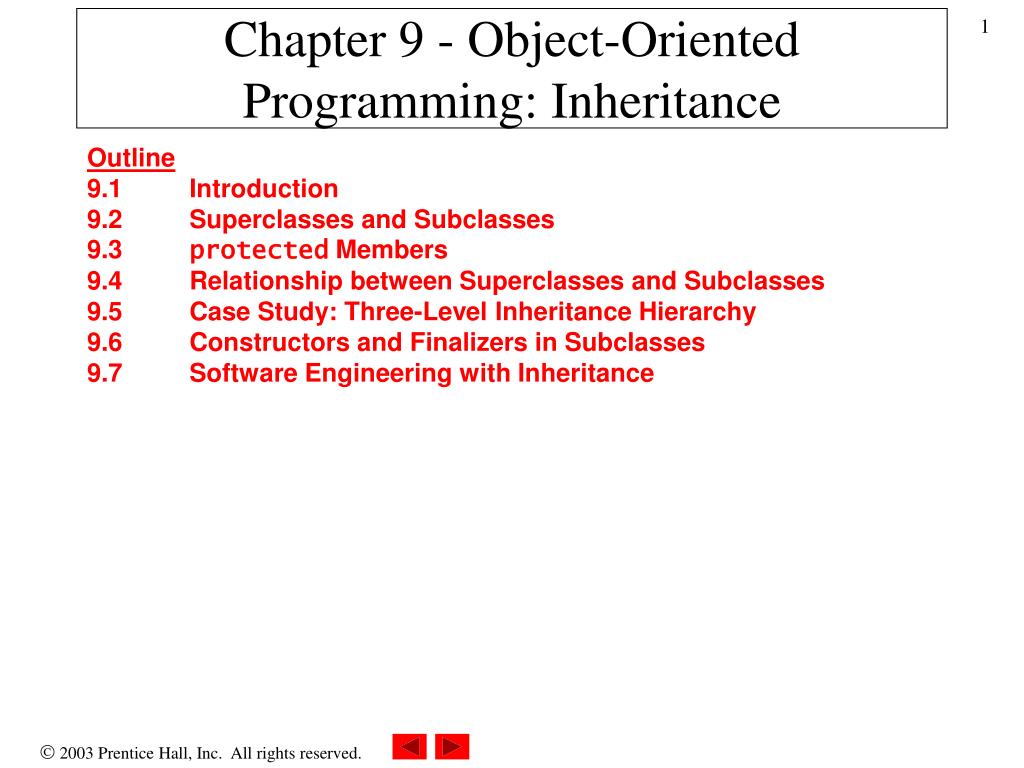 PPT - Chapter 9 - Object-Oriented Programming: Inheritance PowerPoint ...