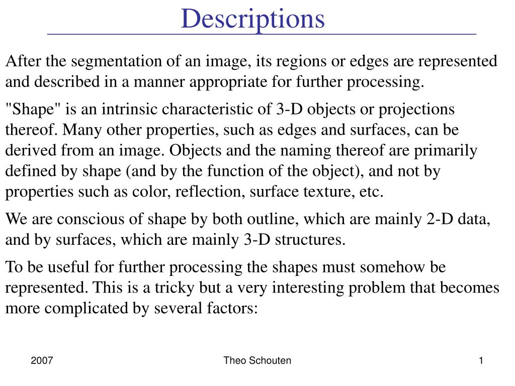 PPT - Descriptions PowerPoint Presentation, free download - ID:5796734