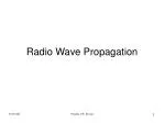 PPT - RADIO WAVE PROPAGATION PowerPoint Presentation, free download ...