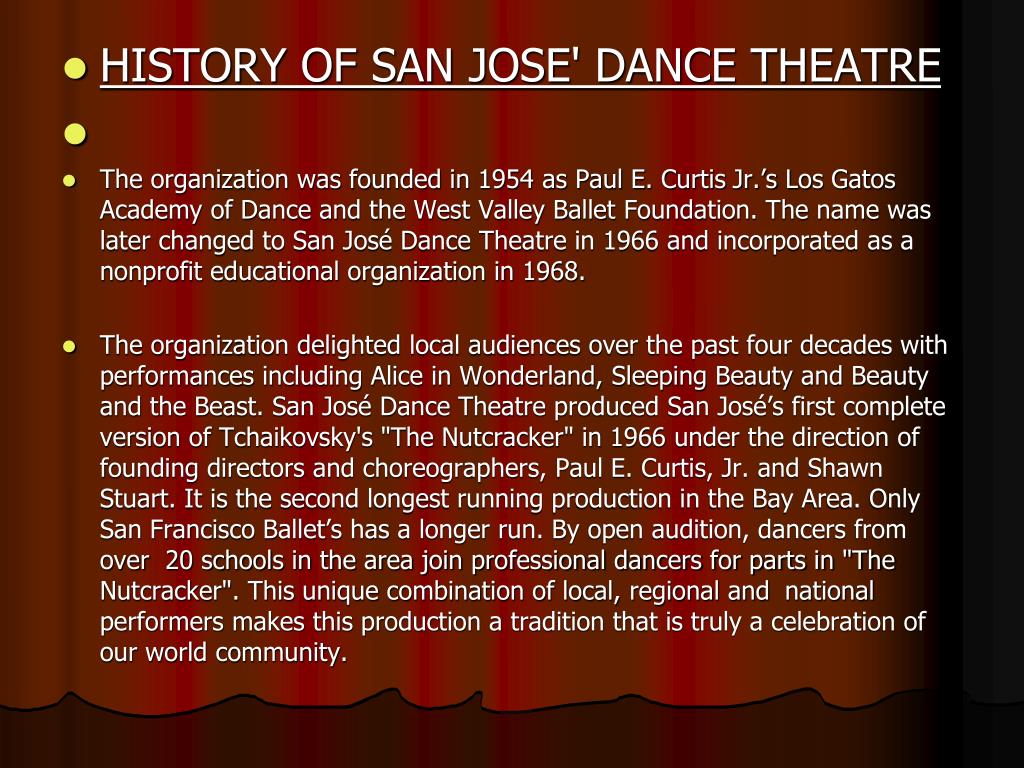 PPT - HISTORY OF SAN JOSE' DANCE THEATRE PowerPoint Presentation, free ...