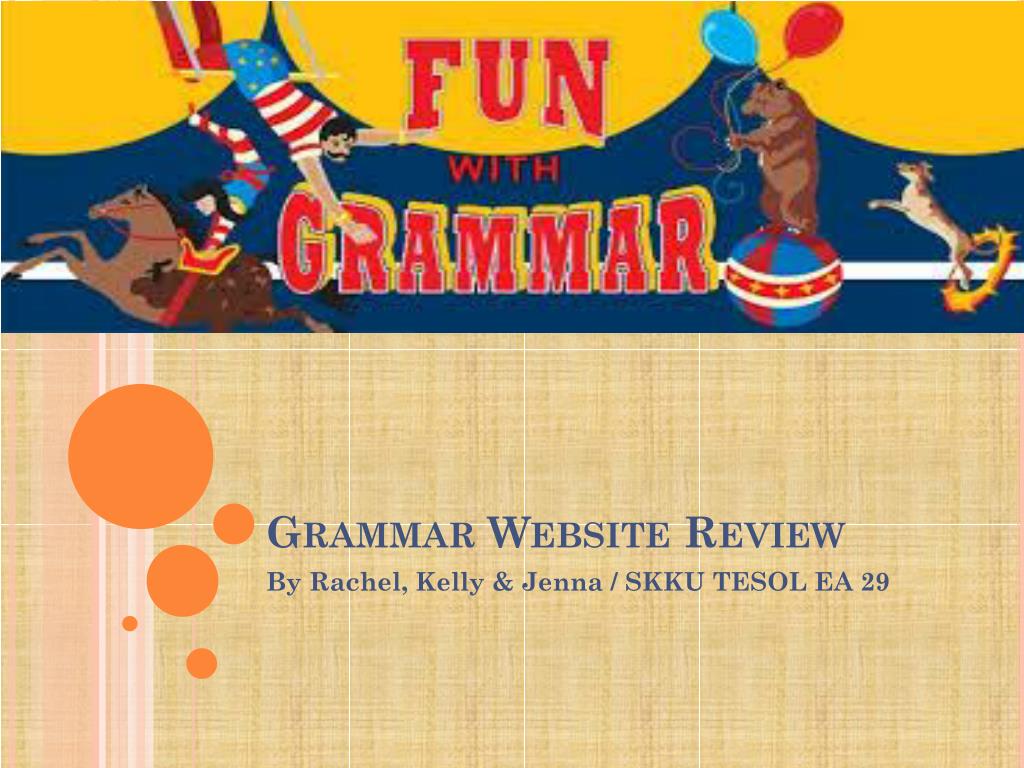 PPT - Grammar Website Review PowerPoint Presentation, free download ...