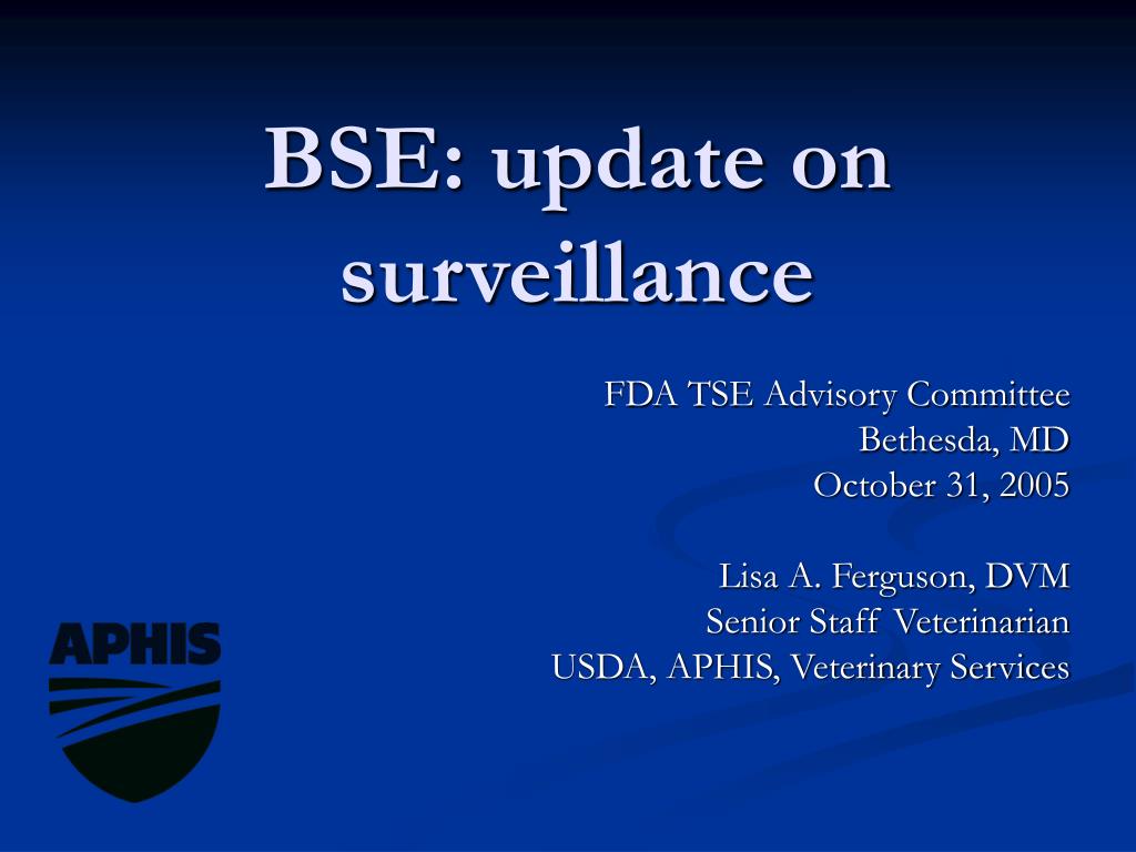 PPT - BSE: update on surveillance PowerPoint Presentation, free download - ID:5802101