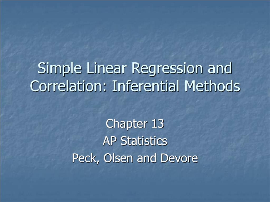 PPT - Simple Linear Regression and Correlation: Inferential Methods ...