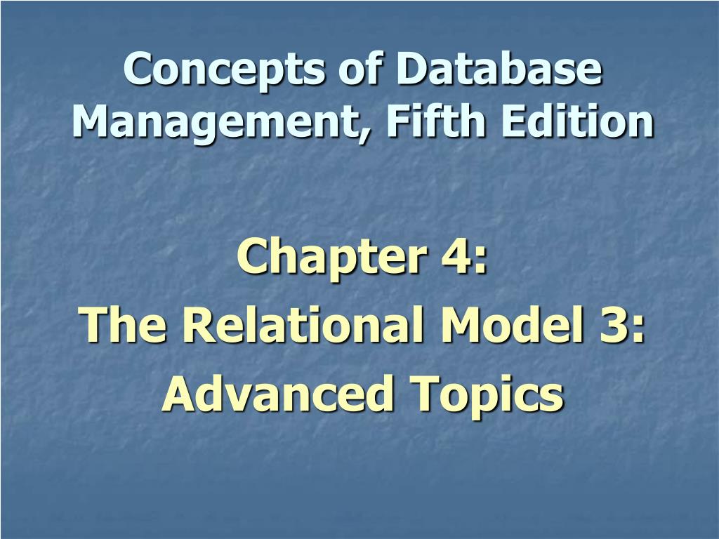 PPT - Concepts of Database Management, Fifth Edition PowerPoint ...