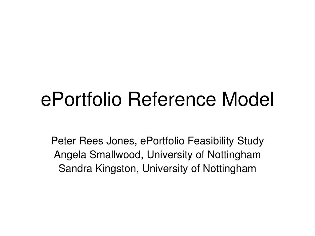 PPT - ePortfolio Reference Model PowerPoint Presentation, free download ...