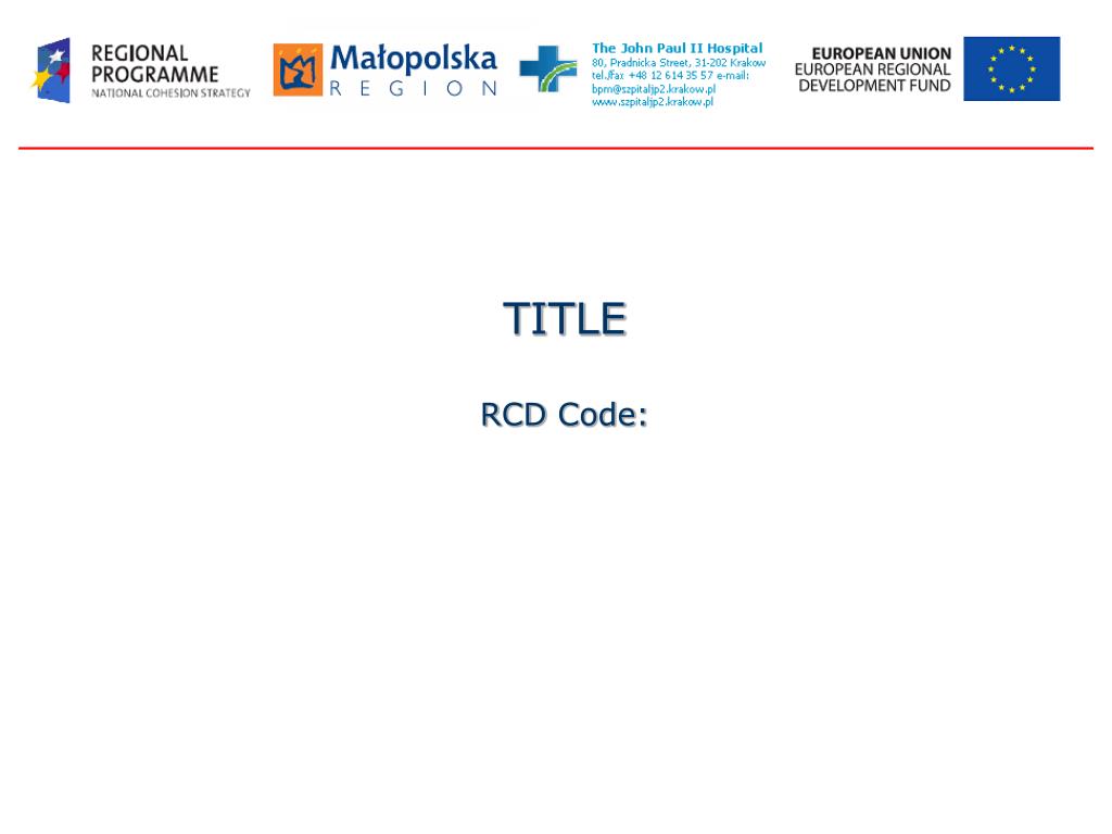 PPT - TITLE RCD Code : PowerPoint Presentation, free download - ID:5808824