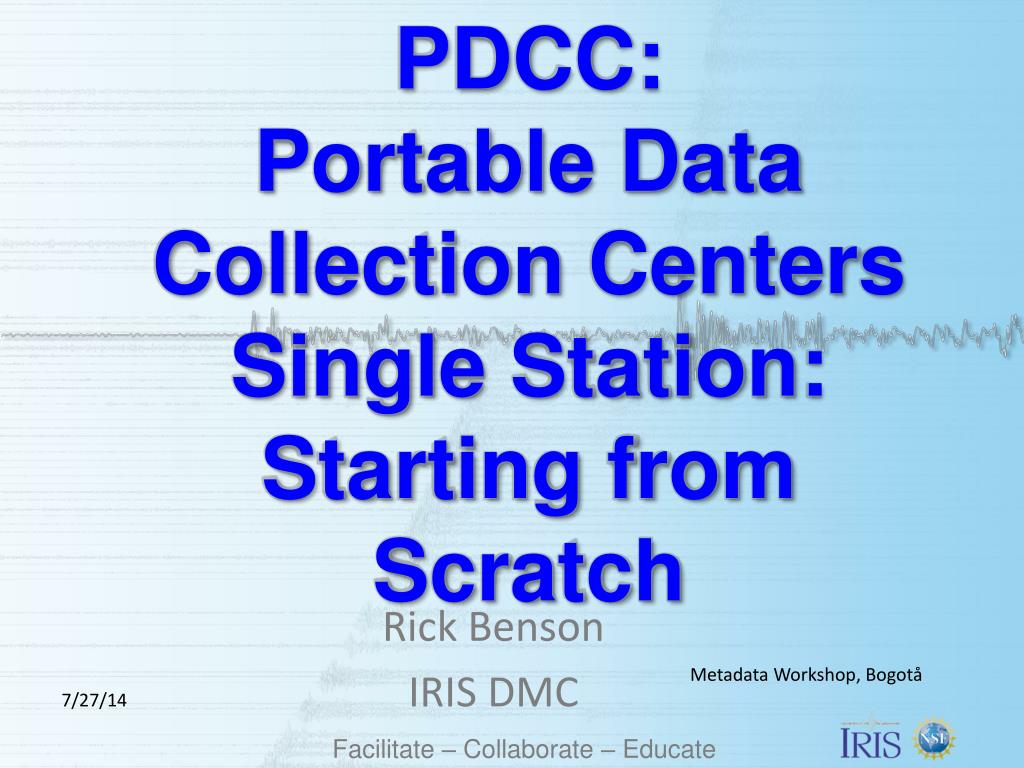 PPT - PDCC: Portable Data Collection Centers Single Station: Starting ...