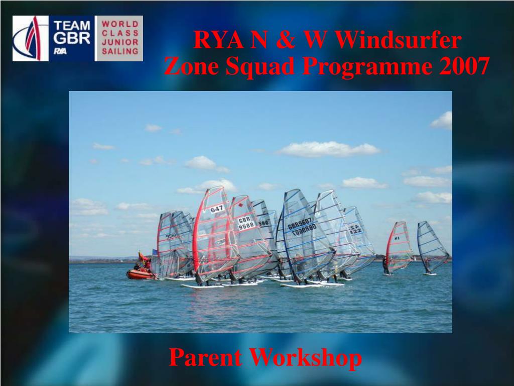 PPT - RYA North and West Zone Windsurfing Squad Programme 2007: Parent ...