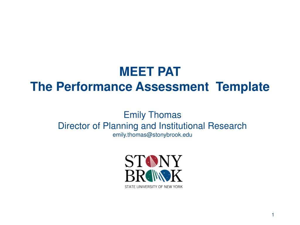 PPT - MEET PAT The Performance Assessment Template PowerPoint ...