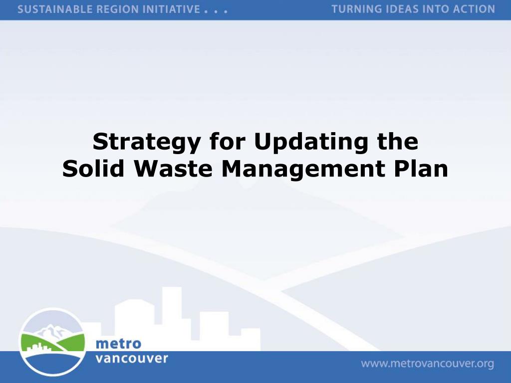 PPT - Strategy for Updating the Solid Waste Management Plan PowerPoint ...