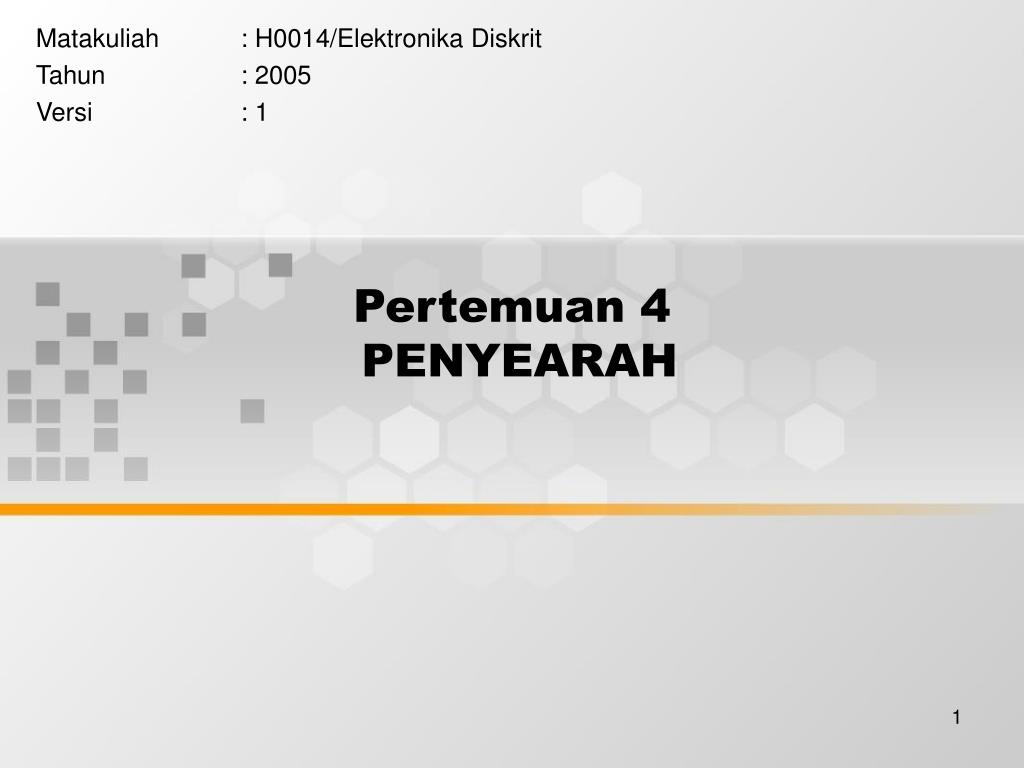 PPT - Pertemuan 4 PENYEARAH PowerPoint Presentation, free download - ID ...