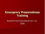 PPT - EMERGENCY Preparedness TRAINING PowerPoint Presentation, free ...