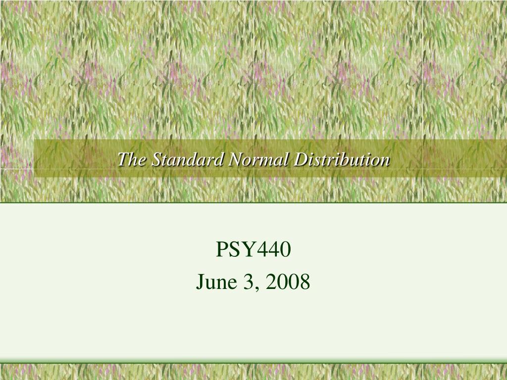 PPT - The Standard Normal Distribution PowerPoint Presentation, free ...