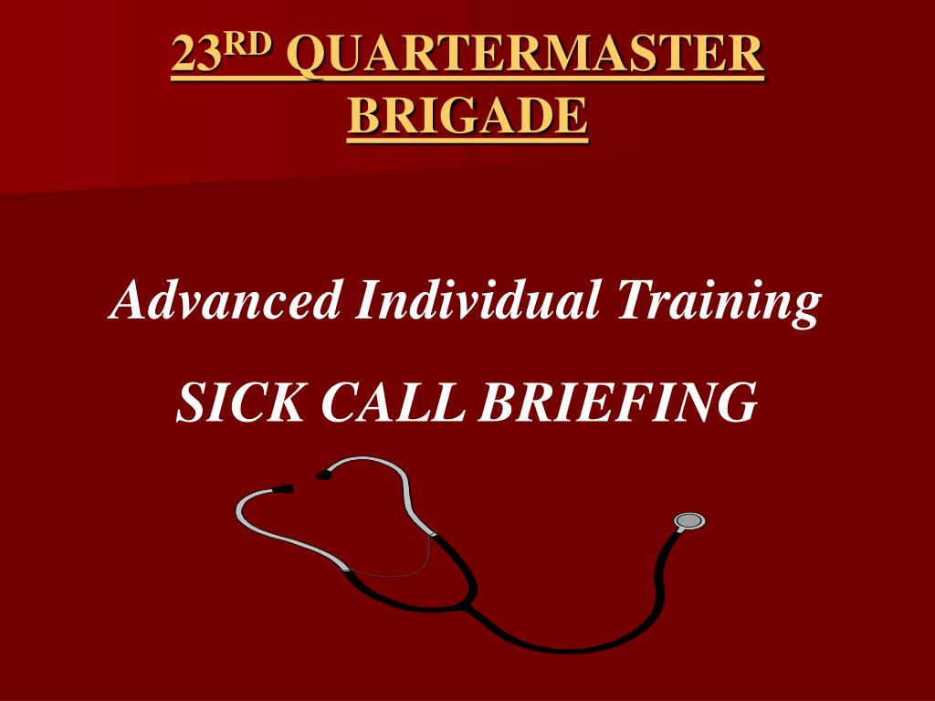 PPT - 23 RD QUARTERMASTER BRIGADE PowerPoint Presentation, free ...