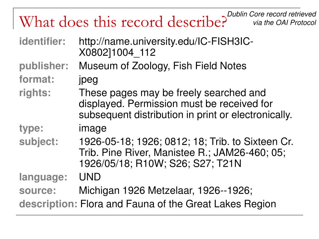 PPT - What does this record describe? PowerPoint Presentation, free ...