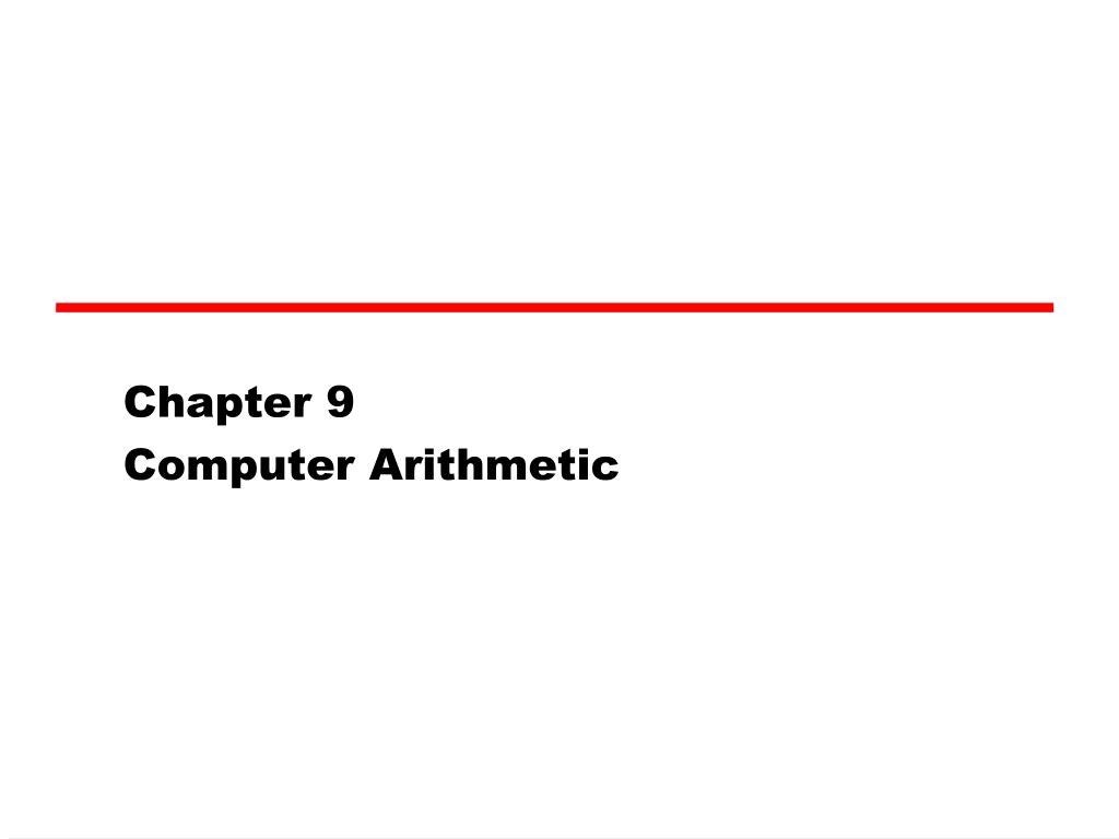 PPT - Chapter 9 Computer Arithmetic PowerPoint Presentation, free ...