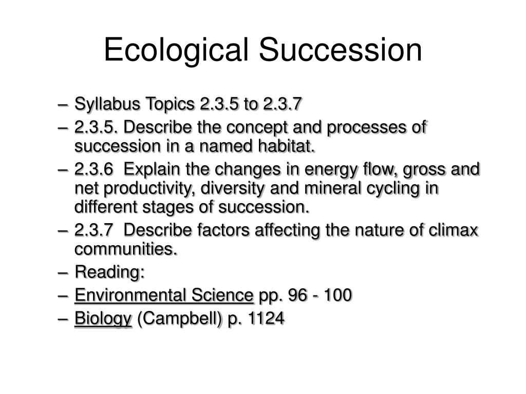 PPT - Ecological Succession PowerPoint Presentation, free download - ID ...