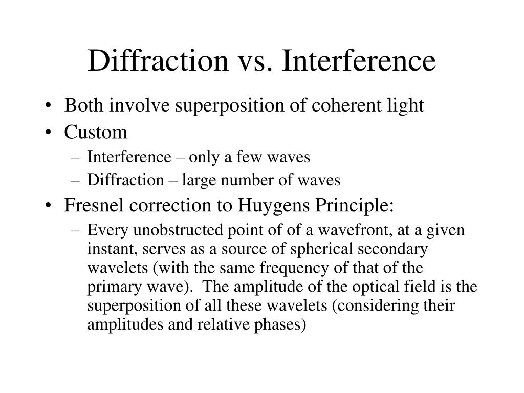 PPT - Diffraction vs. Interference PowerPoint Presentation, free ...