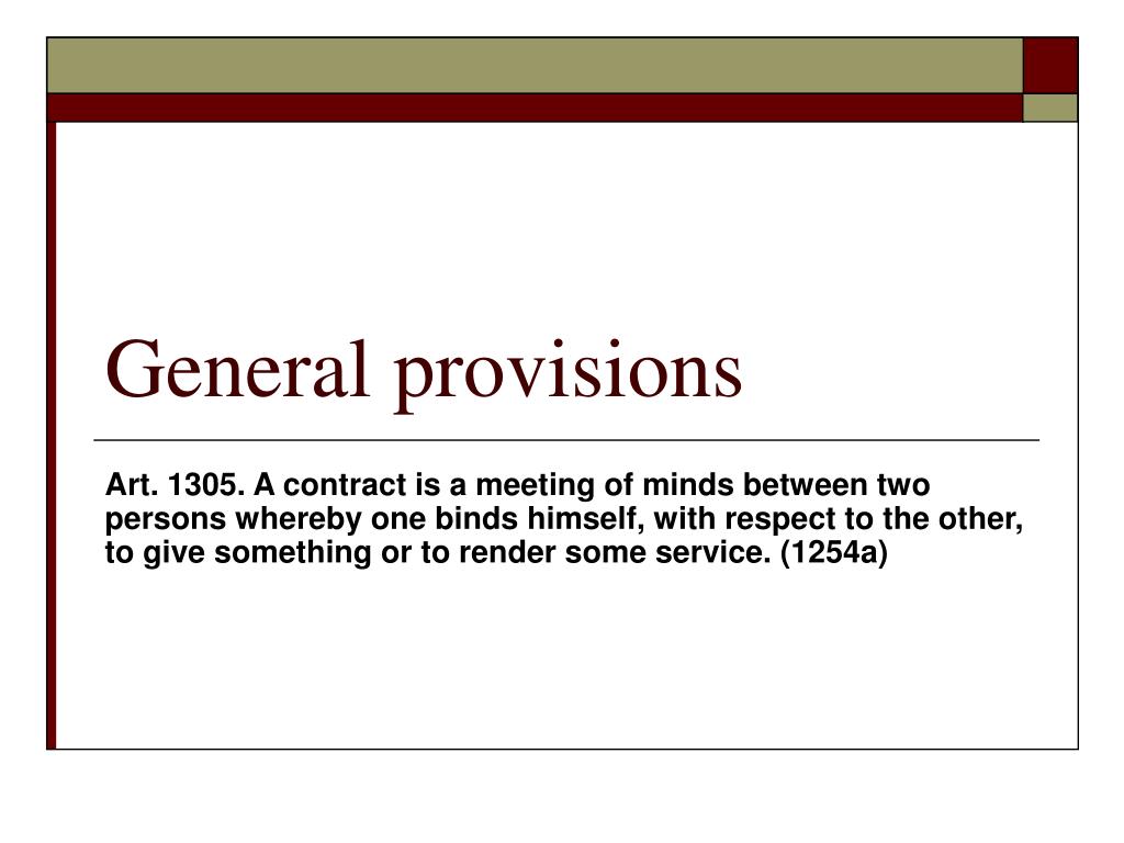 PPT - General provisions PowerPoint Presentation, free download - ID ...