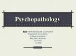 PPT - Psychopathology PowerPoint Presentation, free download - ID:1764595