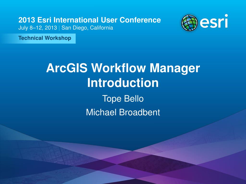 PPT - ArcGIS Workflow Manager Introduction PowerPoint Presentation ...
