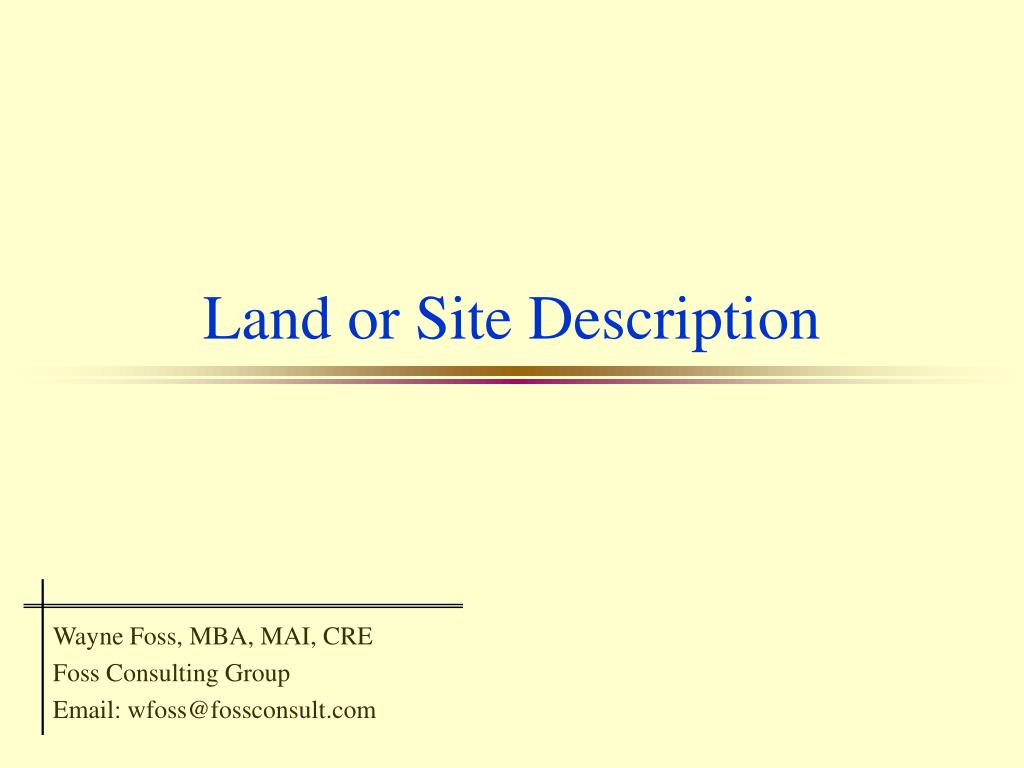 PPT - Land or Site Description PowerPoint Presentation, free download ...