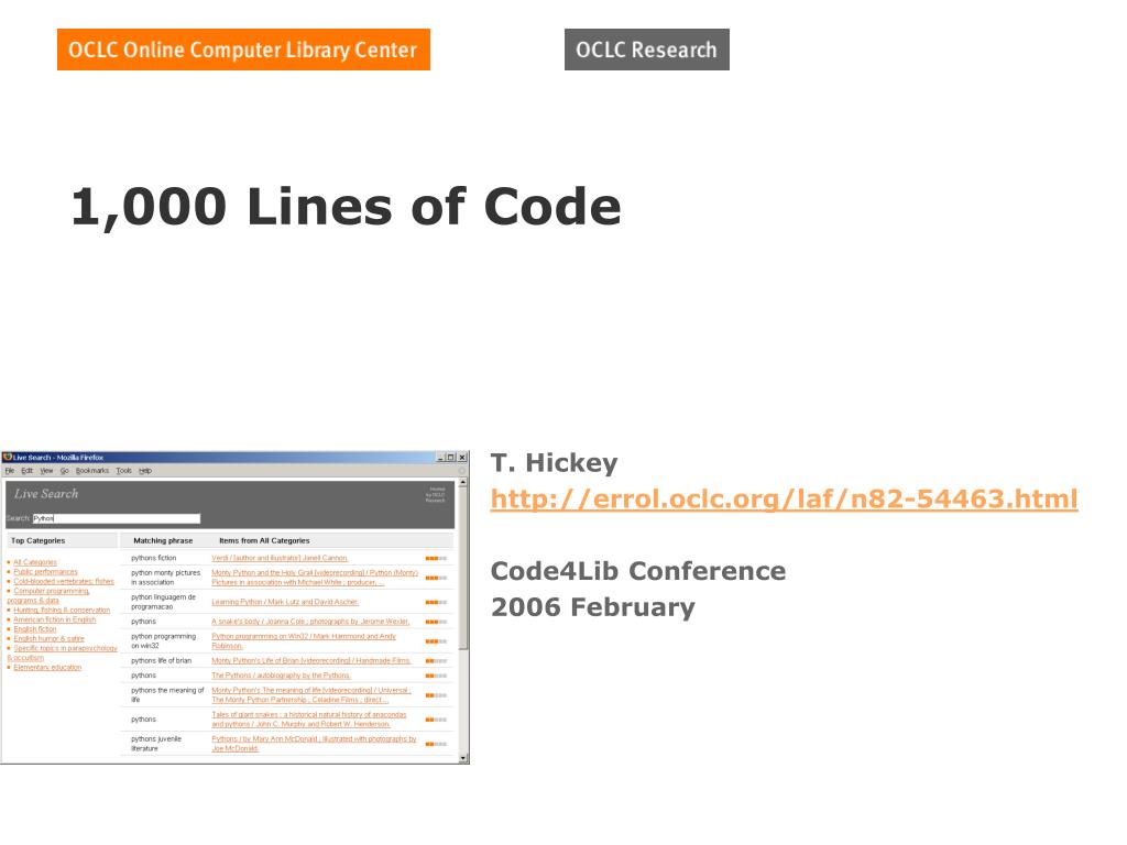 PPT - Efficient OAI Harvester: Optimizing Code for Library Data ...