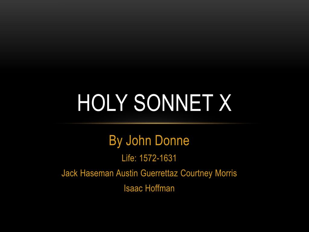 PPT - Holy Sonnet X PowerPoint Presentation, free download - ID:5835378
