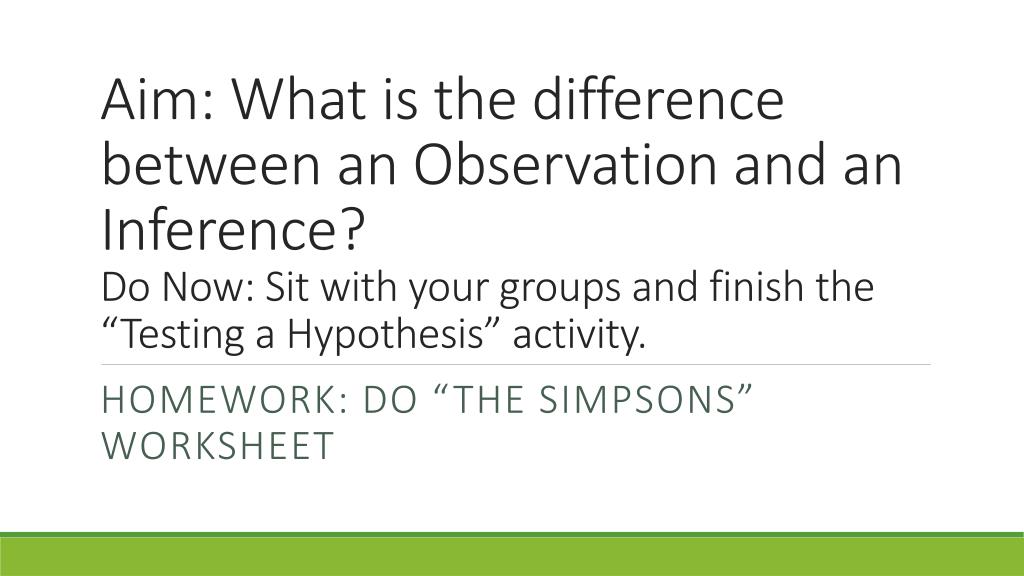 PPT - Homework: DO “the Simpsons” worksheet PowerPoint Presentation ...
