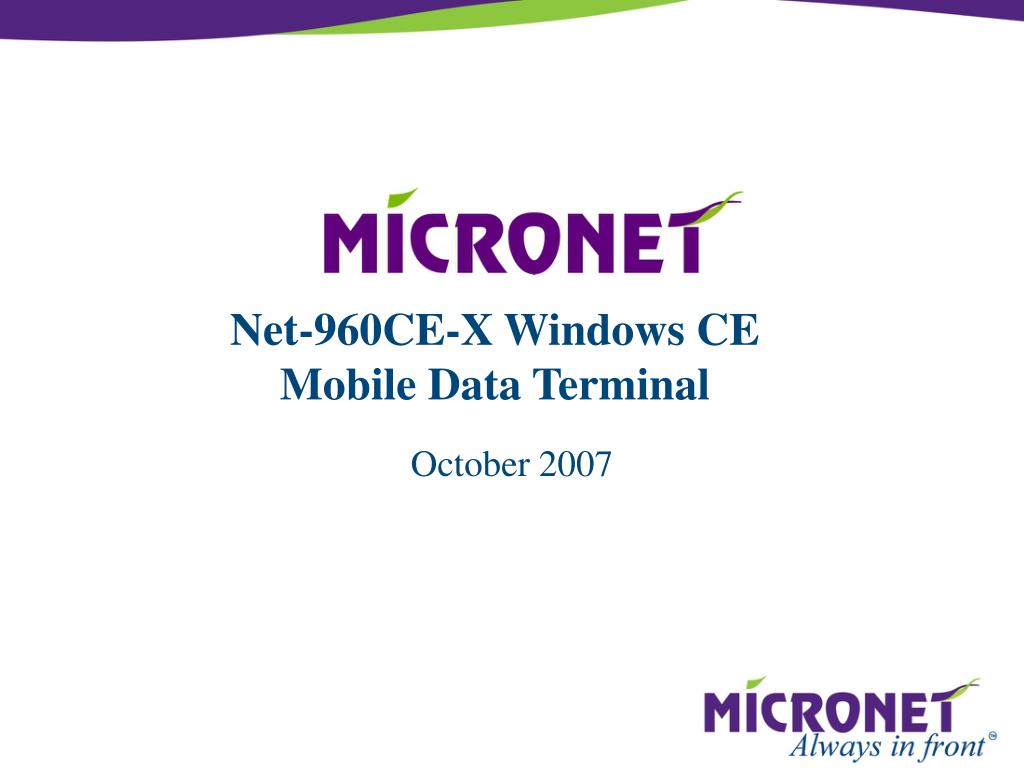 PPT - Net-960CE-X Windows CE Mobile Data Terminal PowerPoint Presentation - ID:5836983