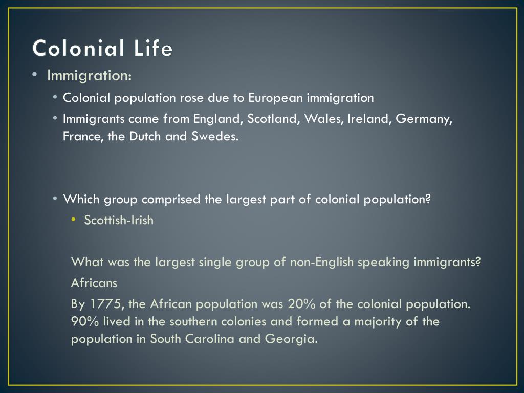 PPT - Colonial Life PowerPoint Presentation, free download - ID:5837309