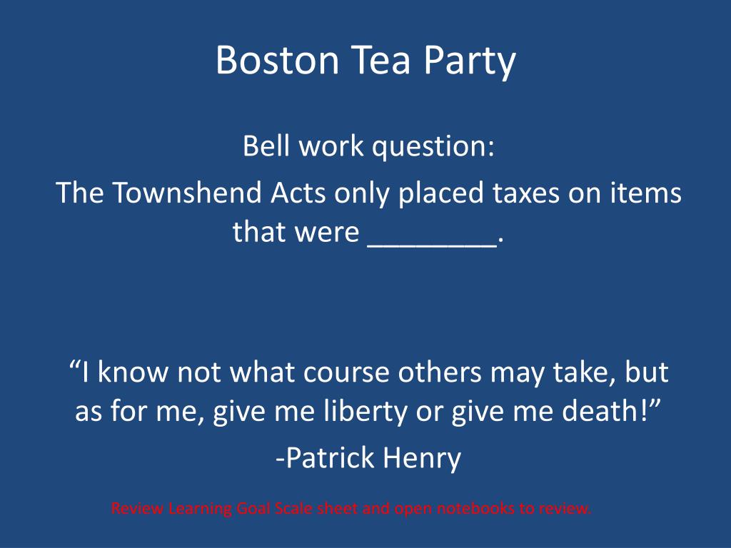 PPT - Boston Tea Party PowerPoint Presentation, free download - ID:5838196