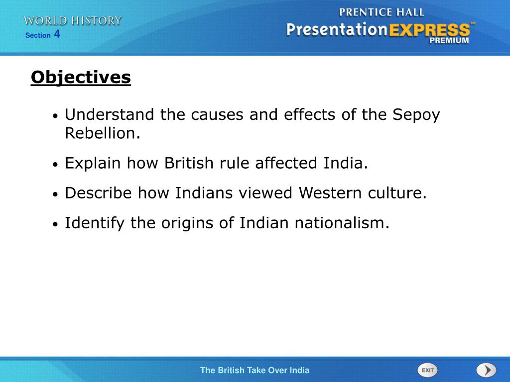 PPT - Understand the causes and effects of the Sepoy Rebellion. Explain ...