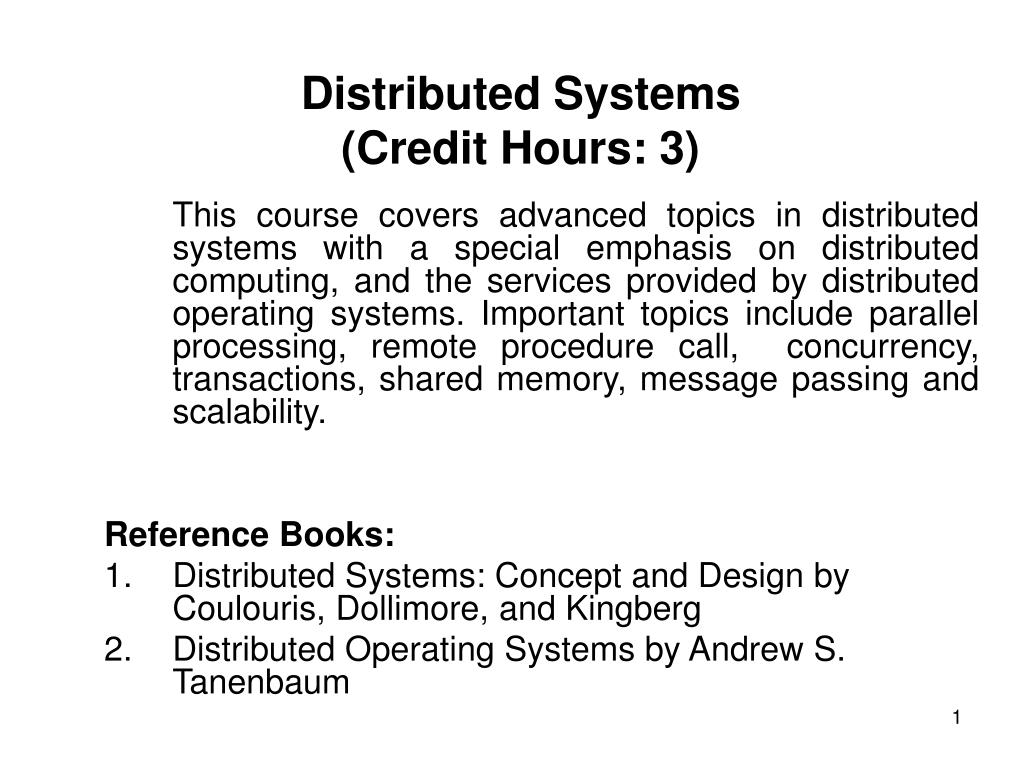 PPT - Advanced Distributed Systems Course Overview PowerPoint ...