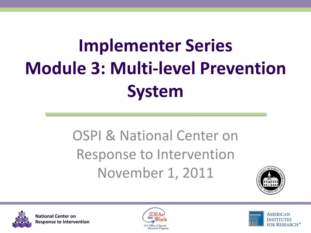 PPT - Implementer Series Module 3: Multi-level Prevention System ...
