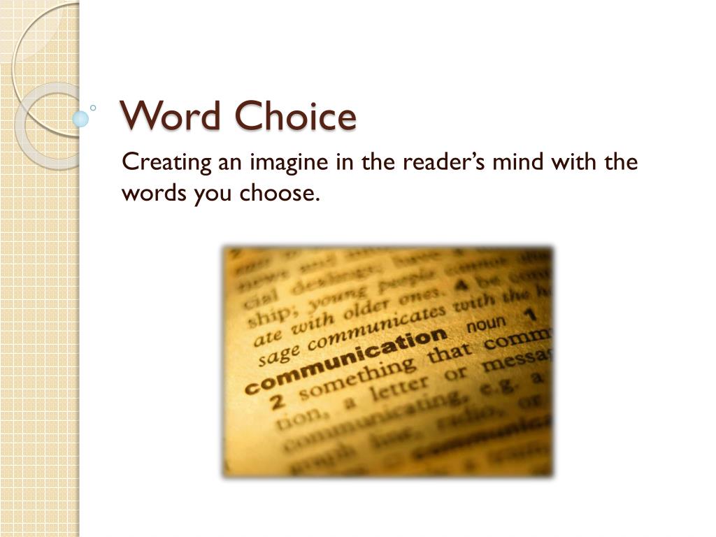PPT - Word Choice PowerPoint Presentation, free download - ID:5843811