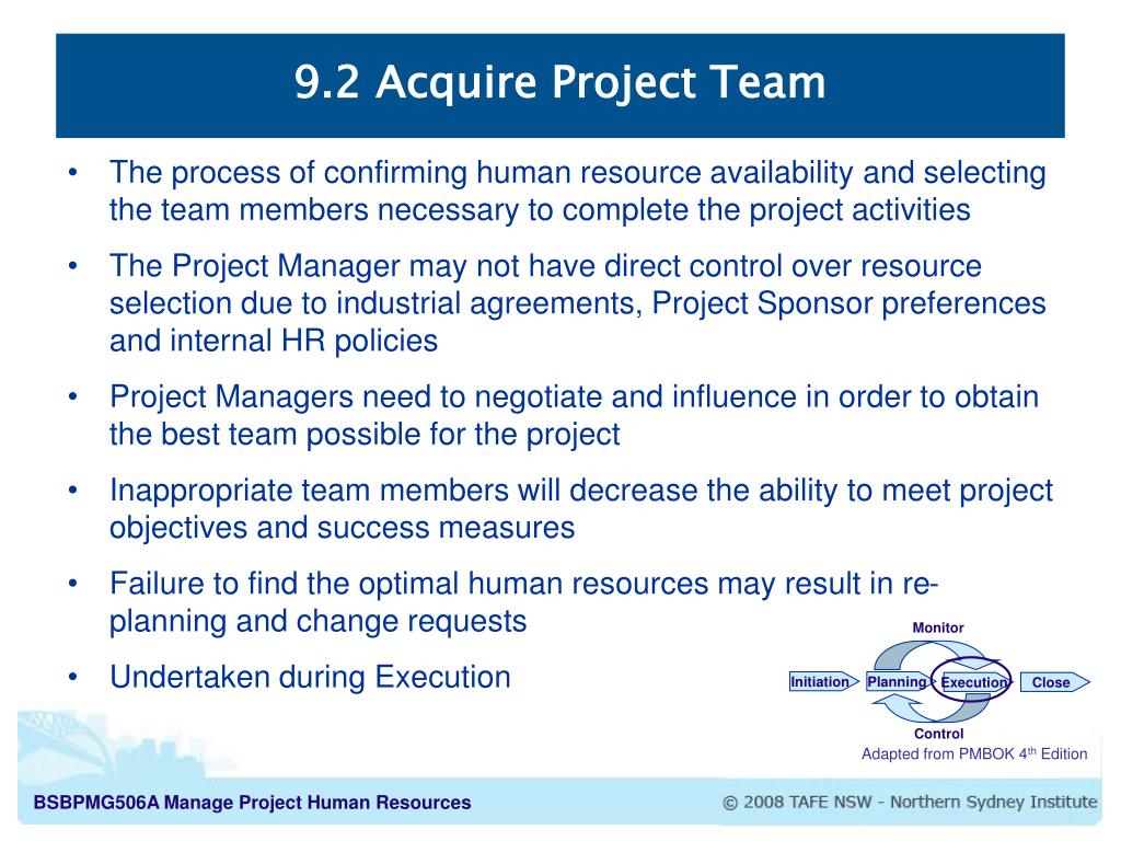 PPT - 9.2 Acquire Project Team PowerPoint Presentation, free download ...