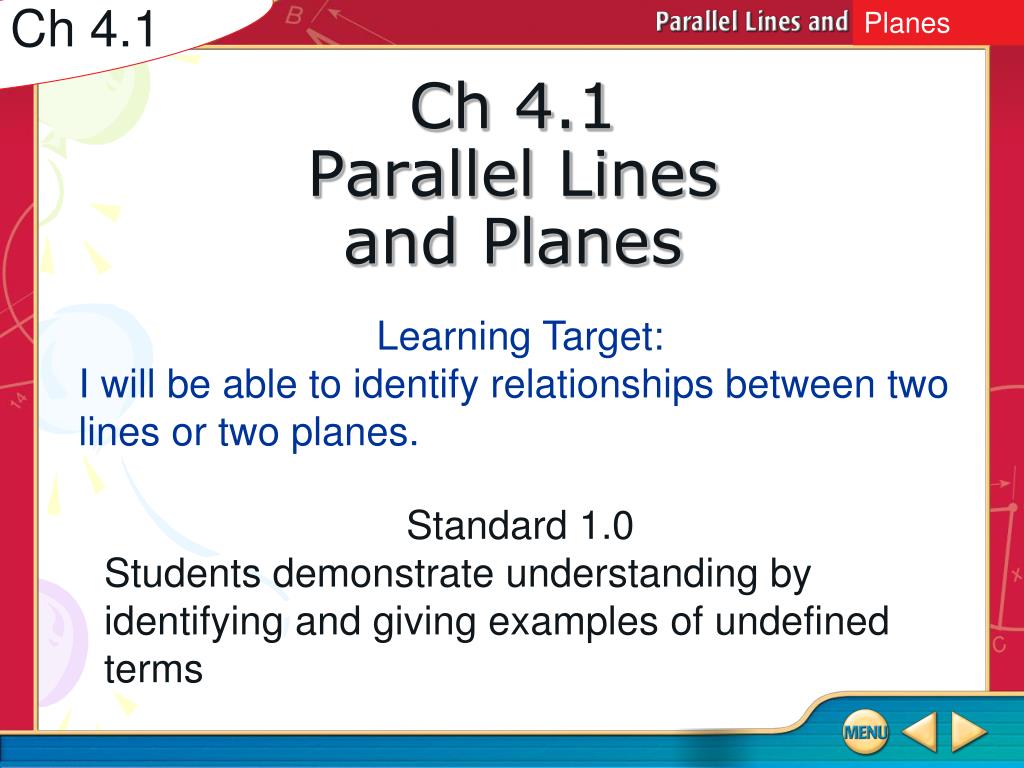 PPT - Ch 4.1 Parallel Lines and Planes PowerPoint Presentation, free ...