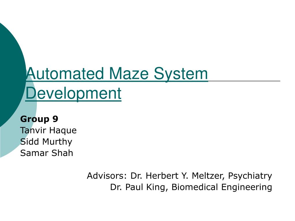 PPT - Automated Maze System Development PowerPoint Presentation, free ...