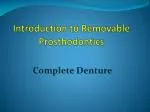PPT - Introduction to Prosthodontics PowerPoint Presentation, free ...