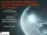 PPT - Vehicle Infrastructure Integration (VII) PowerPoint Presentation ...