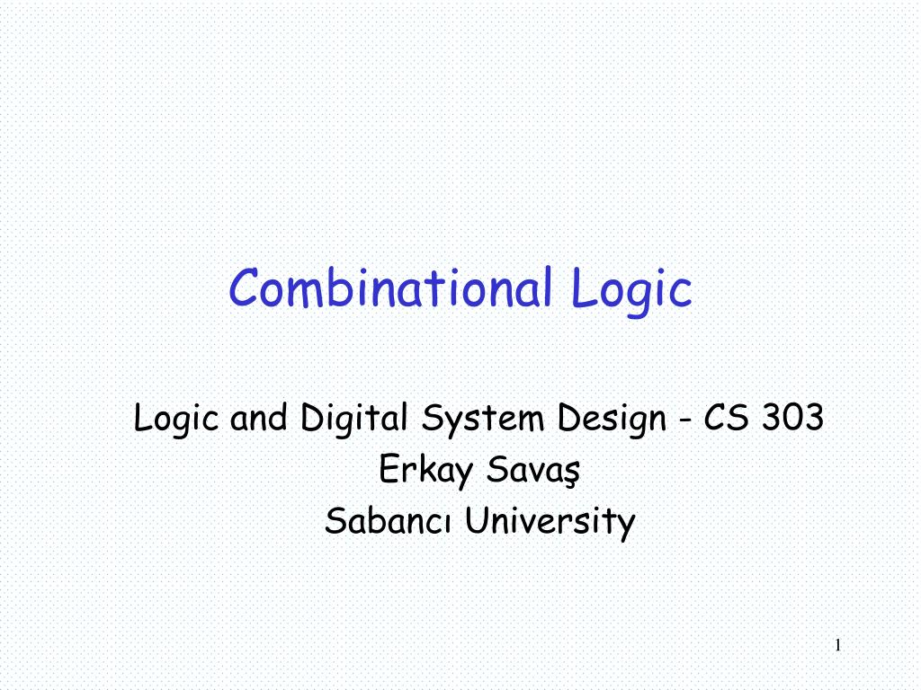 PPT - Combinational Logic PowerPoint Presentation, free download - ID ...