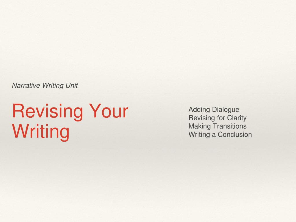 PPT - Revising Your Writing PowerPoint Presentation, free download - ID ...